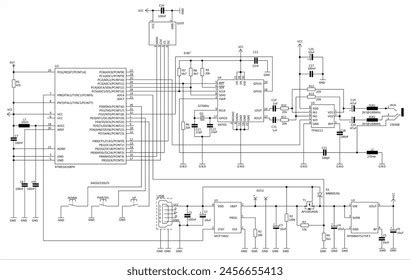 Schematic Diagram Electronic Device Drawing Electrical Stock Illustration 2456655413 Shutterstock