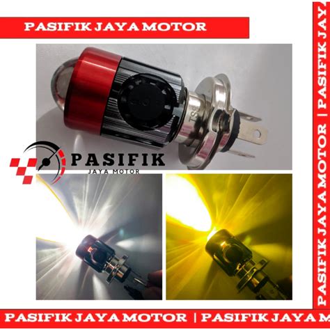 Jual Lampu Utama Led X Case Laser Kipas H Projector Premium Super Terang Putih Putih Ac Dc