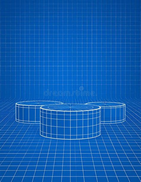 Abstract Blue Wireframe 3d Model On Grid Background Stock Illustration Illustration Of Texture