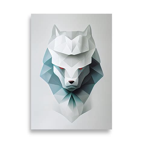 Low Poly Wolf Poster Valyrian Tech