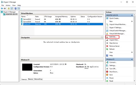 Expand Disk Increase Disk Size Of Hyper V Windows 10 Vm