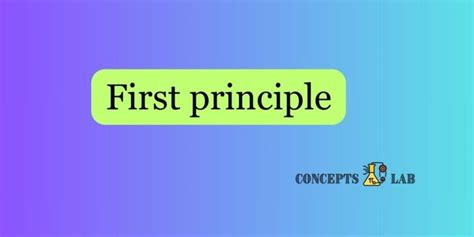 First Principle Concepts Lab