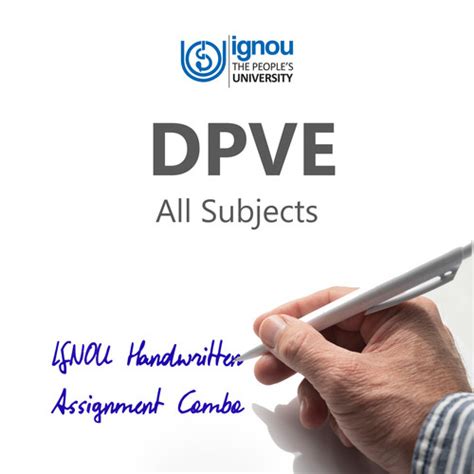 Dpve Ignou Handwritten Assignment Combo 2024 25 Gyaniversity