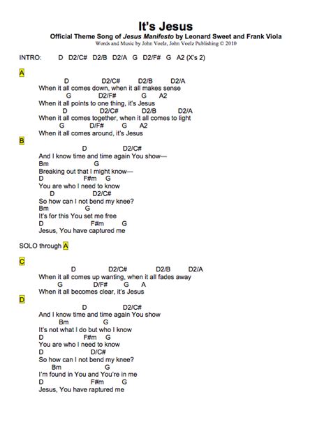 One Way Jesus Guitar Chords