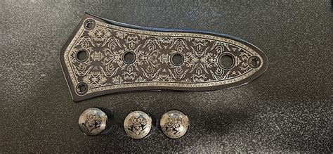 Jazz Bass 4 Hole Control Plate And Knobs Reverb