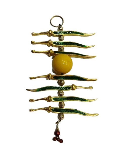 Printed Polished Metal Nimboo Mirch Set For Outdoor Use Indoor Use Decoration Certification