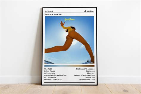 Lorde Solar Power Album Poster Matte Finish Wall Art Etsy