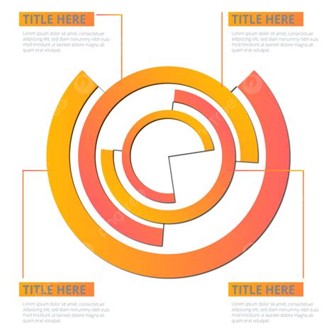 Template Infografis Lingkaran Vektor Untuk Diagram Bulat Grafik Desain
