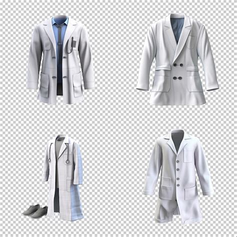 Premium Psd Set Collection Doctor Clothes Artificial Intelligence Generative
