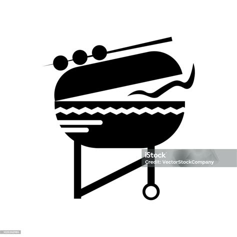 바베 큐 아이콘 벡터 기호와 기호 바베 큐 로고 개념 흰색 배경에 고립 고기에 대한 스톡 벡터 아트 및 기타 이미지 고기 굽기 디자인 Istock