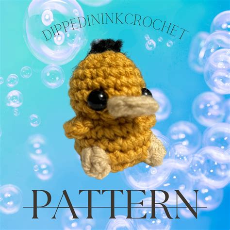 No Sew Psyduck Crochet Pattern Etsy