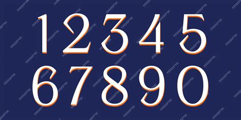 Premium Vector Number Font Font Of Numbers In Classical Style With