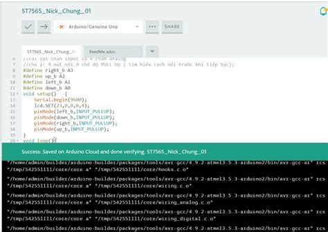Thư Viện St7565 Trên Arduino Create Thử Nghiệm đầu Tiên Hoàn Hảo