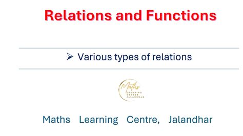Various Types Of Relations Relations And Functions Pdf