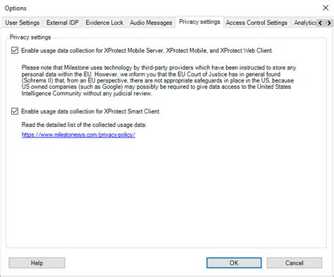 Collection Of Usage Data In Xprotect Smart Client