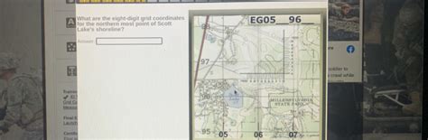 What Are The Eight Digit Grid Coordinates A For The Northern Most Point