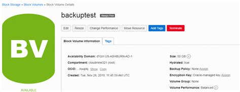 Oracle Gen2 Cloud Restoring A Backup To A New Volume Oracledbwr