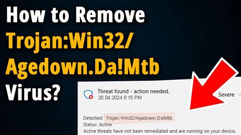 How To Remove Trojan Win32 Agedown Da Mtb [ Easy Tutorial ] Youtube