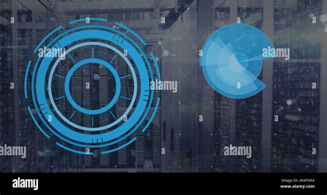 Image Of Mathematical Equations And Data Processing Over Server Room