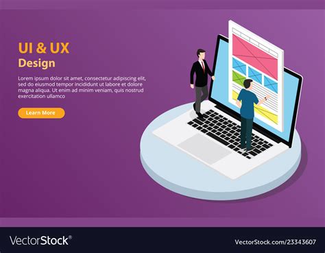 ui and ux user interface and user experience vector image