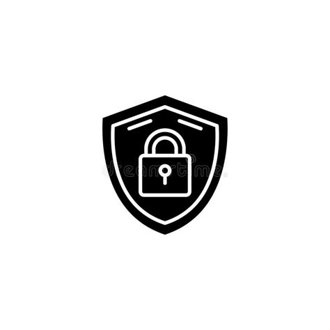 Security Measures Black Icon Concept Security Measures Flat Vector