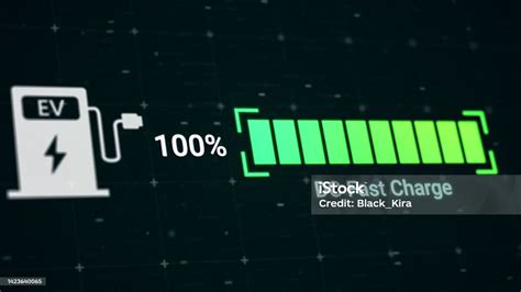 충전소에서 Dc 고속 충전기를 사용하는 전기 자동차의 배터리 충전 상태 인터페이스 Ev 자동차 산업 기술을위한 미래 지향적 인 연료 전력 레벨 표시기 Ui 디스플레이를