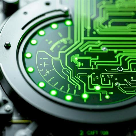 A Green Circuit Board With The Green Leds On It Premium Ai Generated