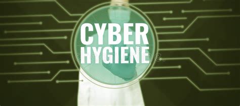 Handwriting Text Cyber Hygiene Concept Meaning Steps That Computer Users Take To Improve Their