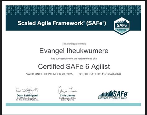Evangel Iheukwumere On Linkedin Safe Agile Scaledagile Agiletransformation Continuouslearning…