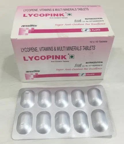 Lycopink Lycopene Vitamins And Multi Minerals Tablets 10x10 Tablet