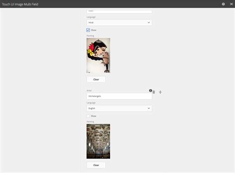 experiencing adobe experience manager aem cq aem 61 touch ui image multifield