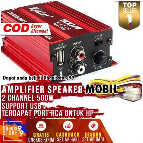Jual Ampli Amplifier Speaker Power Channel W Mobil Spiker Usb Flesdis Mini Hp Handphone Toa