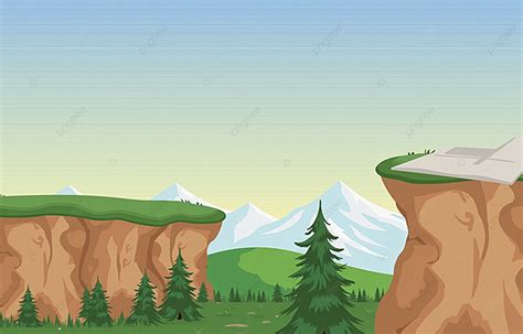 산 계곡 절벽 나무 자연 풍경 벡터 일러스트 레이 션 배경 캠핑 전망 가을 배경 일러스트 및 사진 무료 다운로드 Pngtree