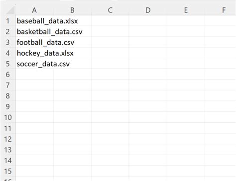 Vba How To List Files In Folder