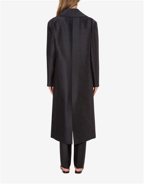 Wool Silk Long Suit Coat Alberta Ferretti