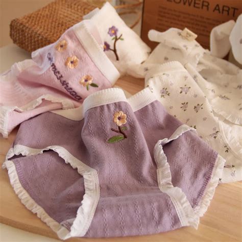 5pcsset Cotton Womens Fashion Underwear Female Sexy Lingeries Soft