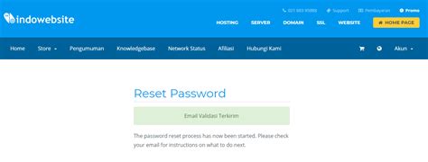 Reset Password Member Area IndoWebsite IndoWebsite Knowledgebase