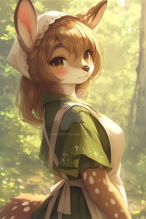 Cute Deer Girl Open By Chrisd19 On Deviantart