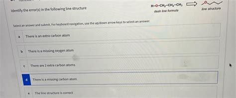 Solved Identify The Error S In The Following Line Structure Chegg