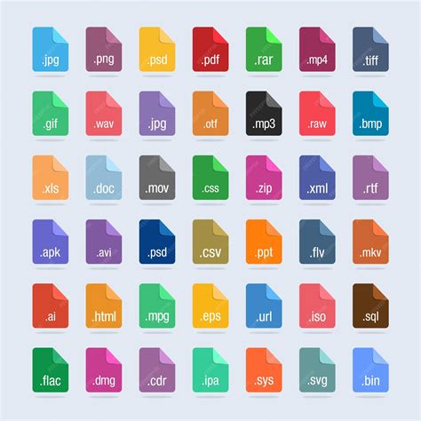 Premium Vector Set Of Document File Formats And Labels Icons File