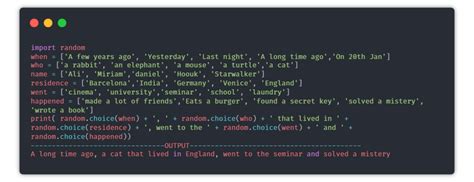 Python如何生成随机密码、句子和故事 W3cschool笔记