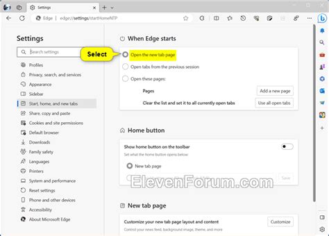 Change Startup Page For Microsoft Edge Windows Forum