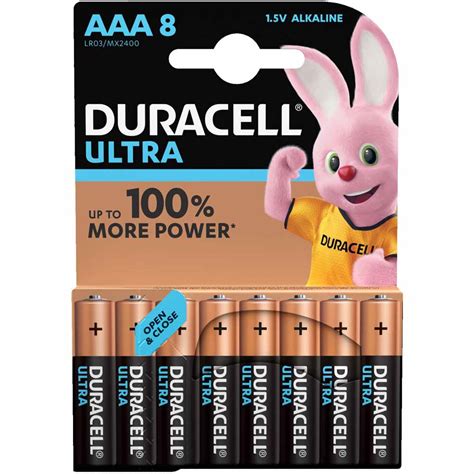 Duracell Ultra LR03 AAA 1.5V Alkaline Batteries 8 pack | Wilko