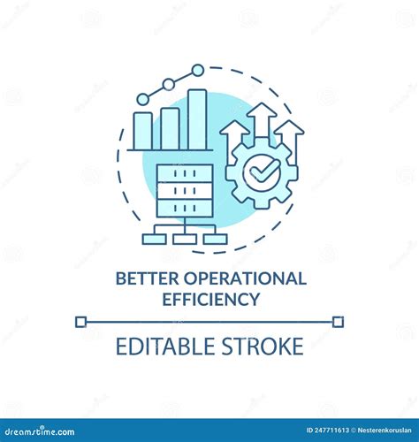 Better Operational Efficiency Turquoise Concept Icon Stock Vector Illustration Of Production