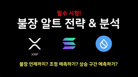 필수 비트코인 불장 제대로 먹을려면 알트코인은 필수 알트 전략and분석 Youtube