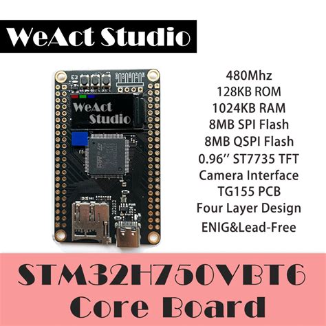 Weact Stm32h750vbt6 Stm32h750 Board Png