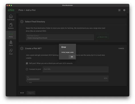 [bug] Getting Initial Target State Error When Creating A Plot Nft Through The Add Plot Flow