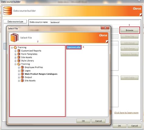 Excel Data Source Qorus Docgeneration Helpdesk And Knowledge Center