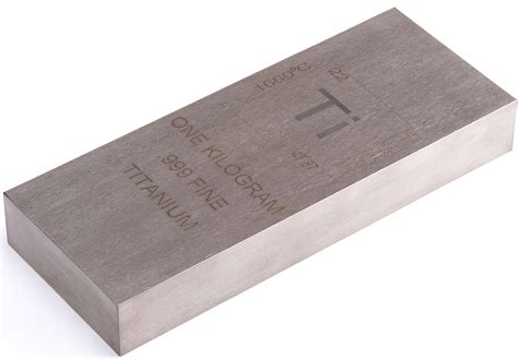 Unique Metals Titanium Bar 1 Kilo 999 Pure Bullion