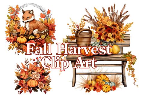 Fall Harvest Clip Art Collection 1 Graphic By Sunny Jar Designs™ · Creative Fabrica